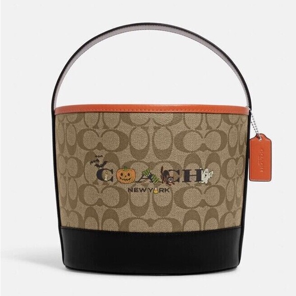 Coach | Bags | New Coach Halloween Print Treat Candy Bucket Bag In ...